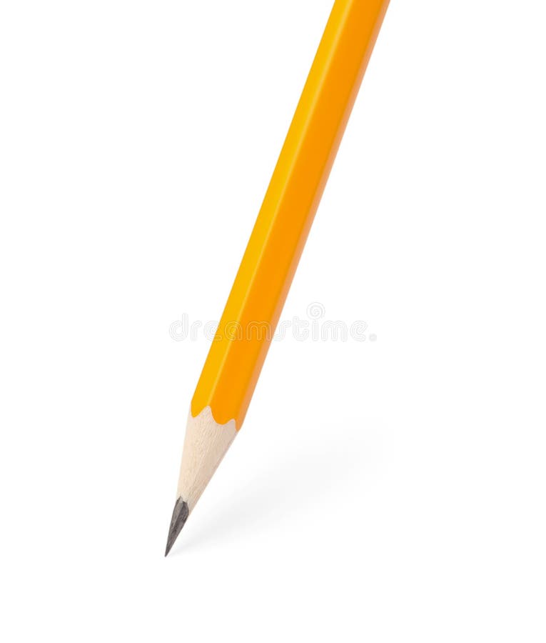 Graphite Pencil Isolated on White, Closeup. School Stationery Stock ...