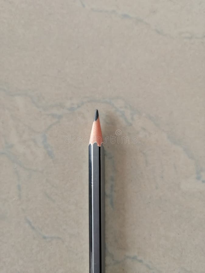 Graphite Pencil with Marble Floor Back Ground Stock Image - Image of ...