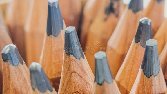 Graphite Pencil Tips Close Up. Stock Image - Image of detail, pencil ...