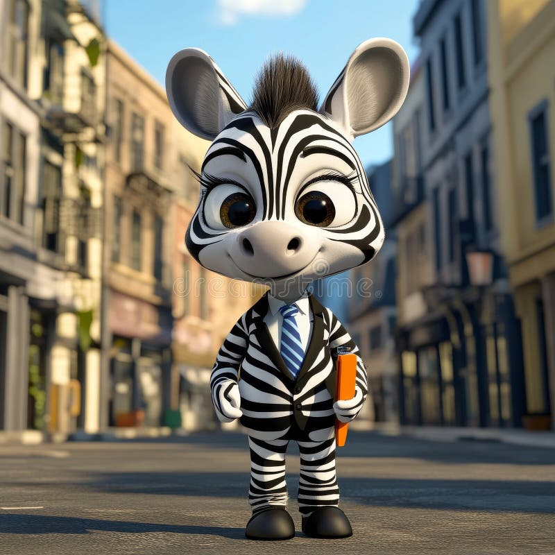 Graphite Portrait of a Zebra in a Formal Business Suit Stock Image ...