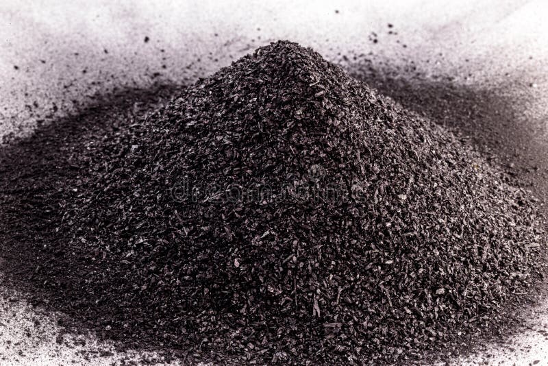 Graphite Powder Used in Industry, Black Powder with Isolated White ...
