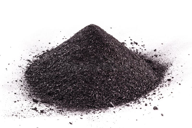 Graphite Powder Used in Industry, Black Powder with Isolated White ...