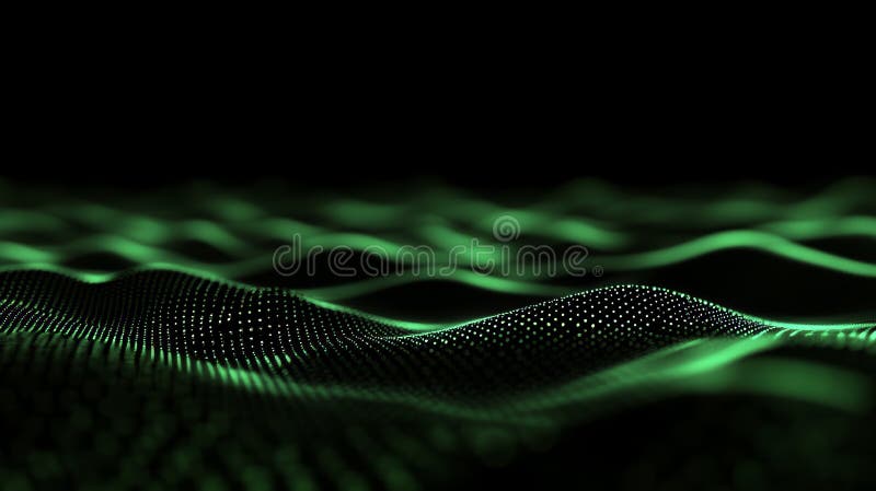 Graphite Smart Grid Concept. Digital Style Green. 3D Render Stock ...