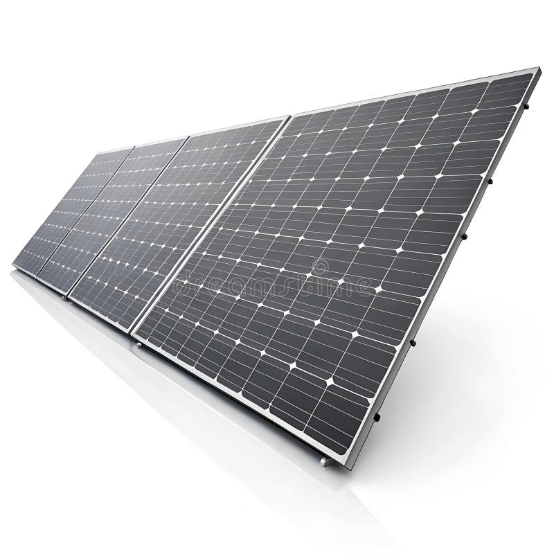 Graphite Solar Power Station Panels Stock Illustration - Illustration ...