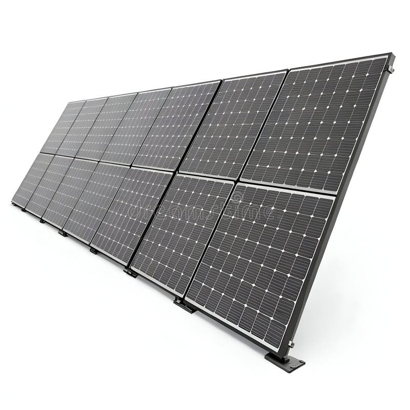 Graphite Solar Power Station Panels Stock Illustration - Illustration ...