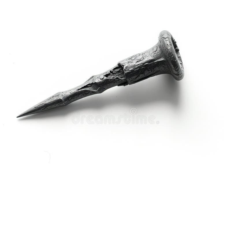 A Graphite Symphony Timeless Rust and Decay on a Weathered Nail a ...