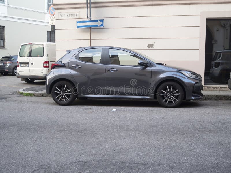 A Graphite Toyota Yaris Hatchback GLX Hybrid Model with an Automatic ...