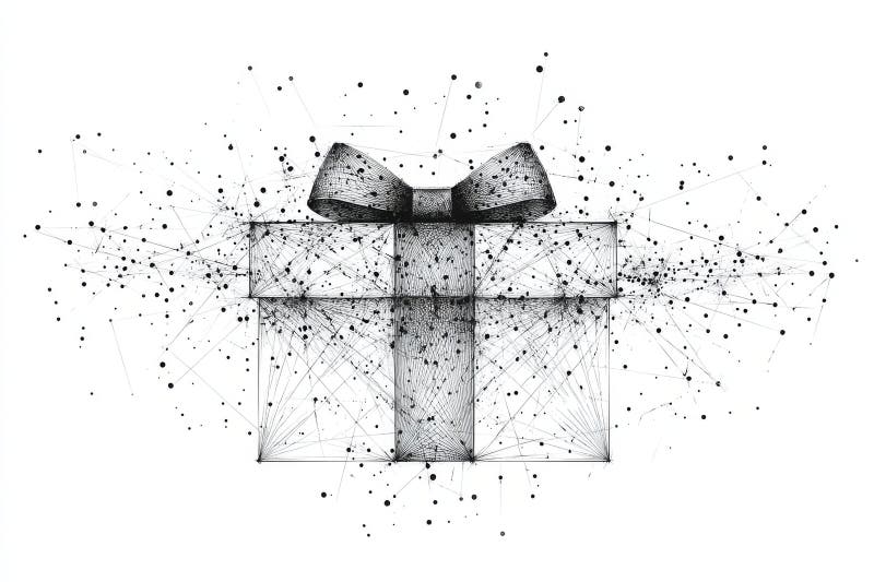 Graphitic Background with Polygons. Low Polygons with Connecting Dots ...