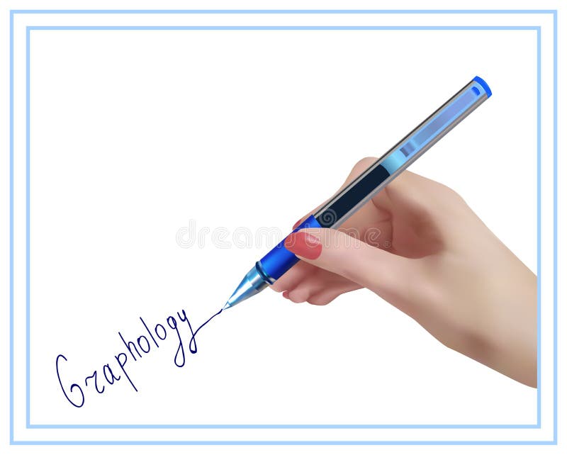 Graphology. Handwriting Studying. Stock Vector - Illustration of ...