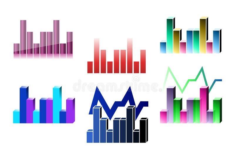 Graphs stock vector. Illustration of visualization, light - 23941687