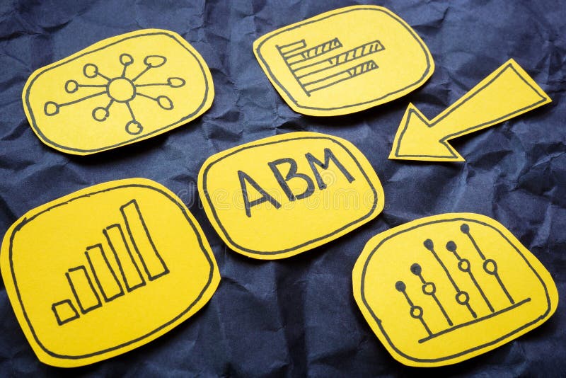 Graphs and the Abbreviation ABM Account Based Marketing. Stock Photo ...