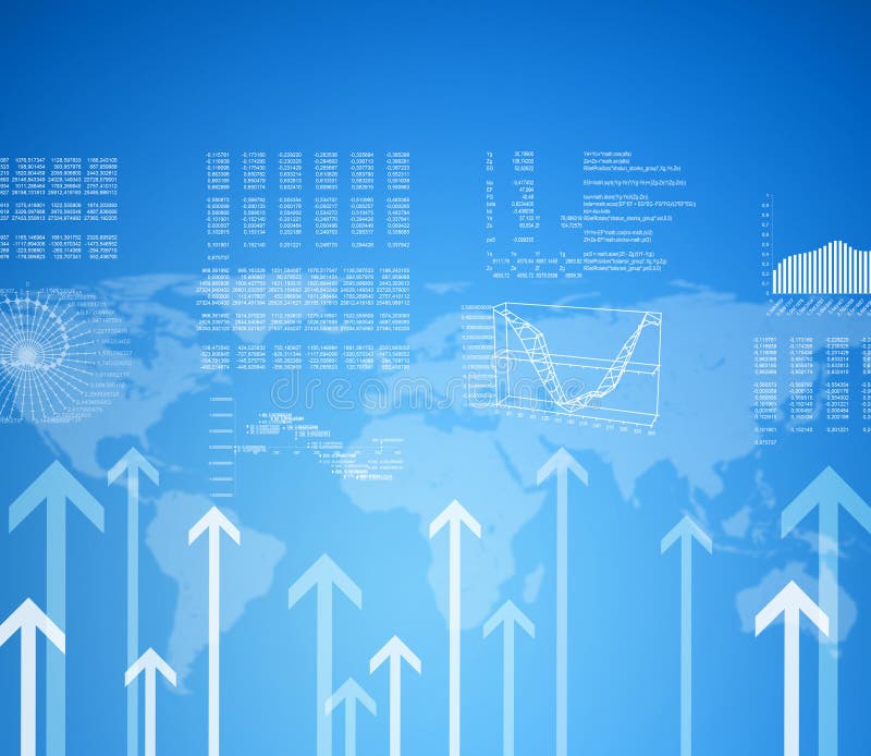 World map with graphs stock illustration. Illustration of symbol - 67308539