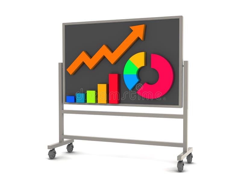 Graphs and board stock illustration. Illustration of growth - 138687211
