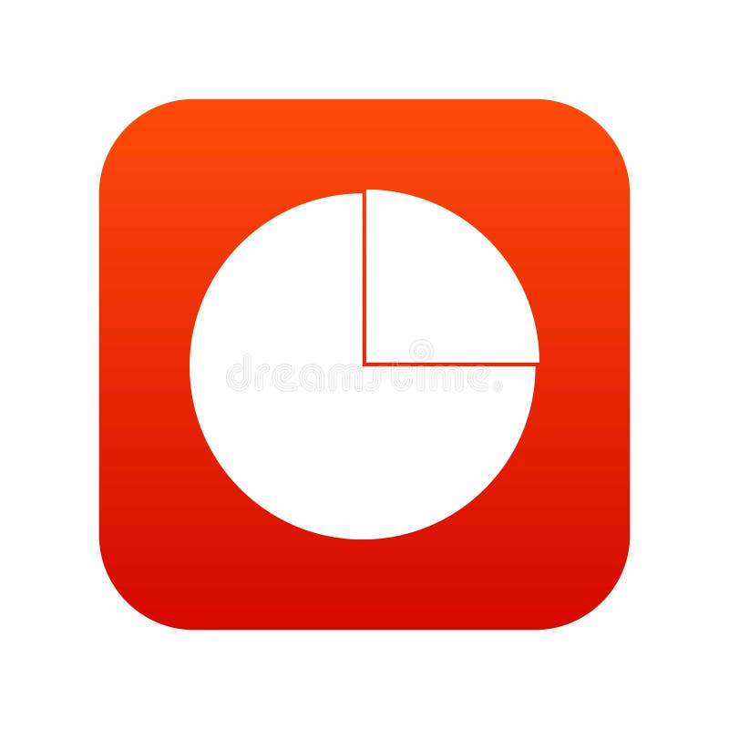 Graphs Chart Statistic Icon Digital Red Stock Vector - Illustration of ...