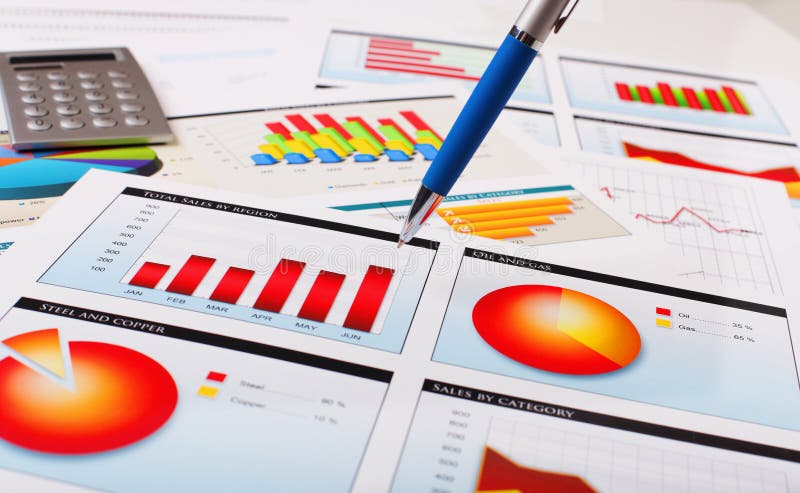 Graphs, Charts, Business Table. Stock Image - Image of management ...