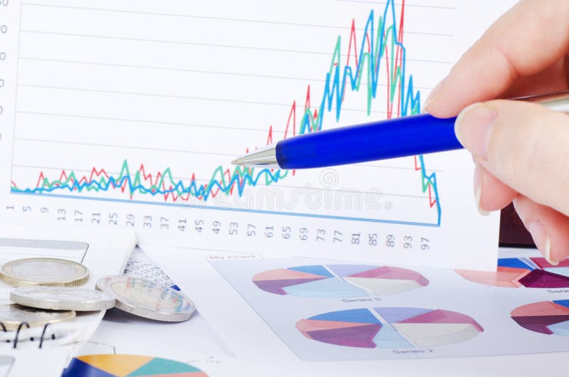 Graphs, Charts, Business Table Stock Photo - Image of earnings, market ...