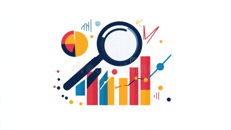 Graphs & Charts in Data Analysis Stock Illustration - Illustration of ...