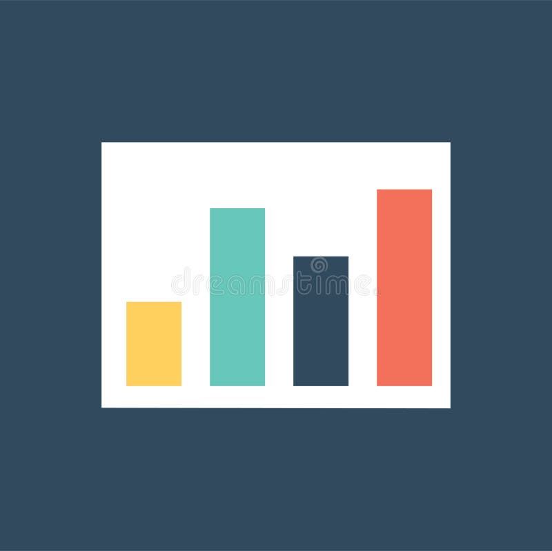 Graphs and charts icon stock vector. Illustration of computer - 264665268