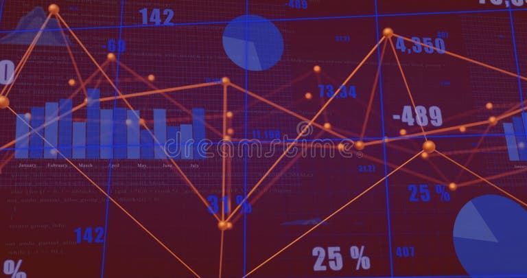 Graphs and Charts Image Over Financial Data and Statistics Stock Photo ...