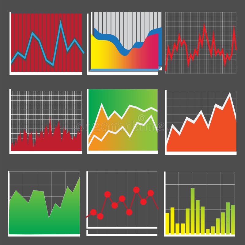 Graphs and Charts for Presentations Stock Vector - Illustration of ...