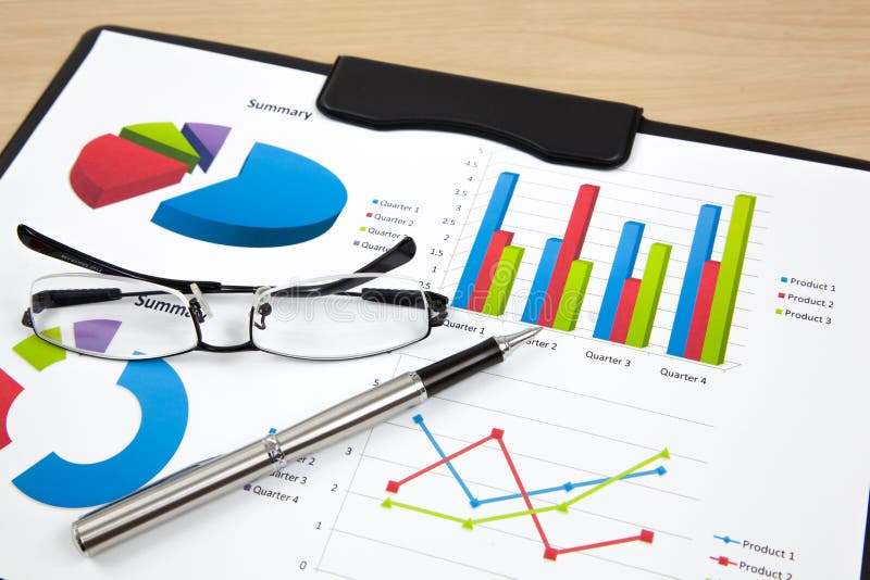 Graphs and charts report stock photo. Image of performance - 32423836