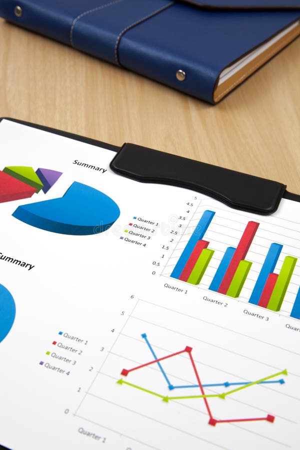 Graphs and charts report stock photo. Image of sales - 32424086