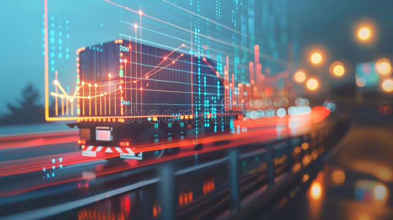 Graphs and Charts Representing Transportation Efficiency Stock ...