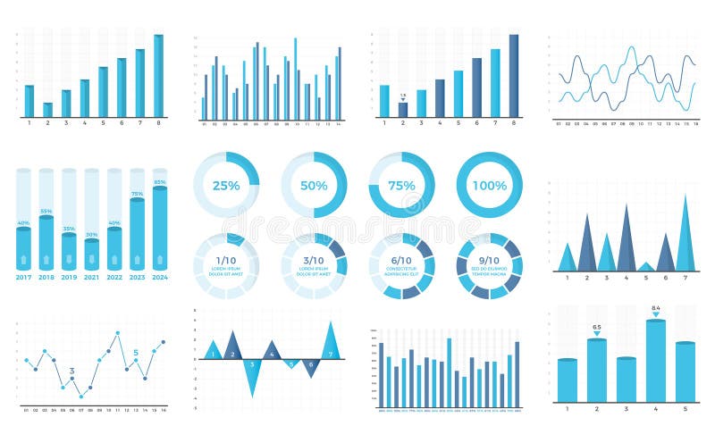 Graphs and Charts stock vector. Illustration of layout - 283472210