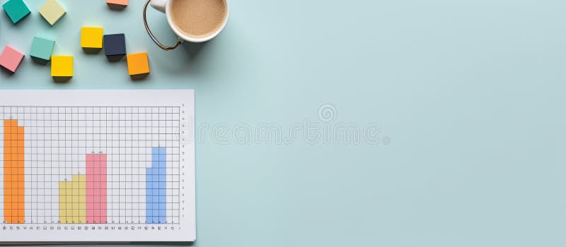 Graphs and Charts on Table Graphs Graphs and Charts Stock Illustration ...