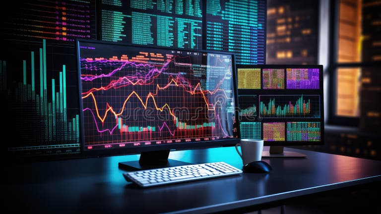 Graphs computer data stock illustration. Illustration of scalability ...