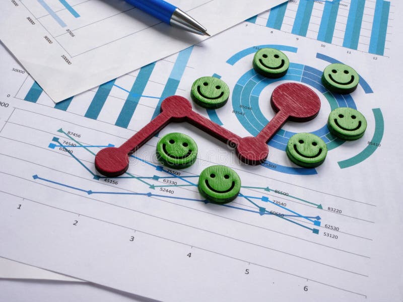 Graphs and Curve. Emoticons As a Symbol of Positive Feedback. Stock ...