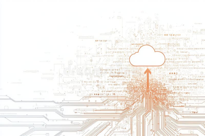Graphs of Digital Data on a White Background. 3D Rendering of Cloud ...