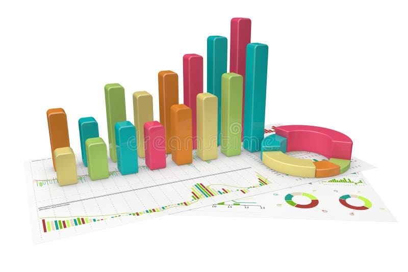 Graphs of Financial Analysis - Isolated Stock Illustration ...