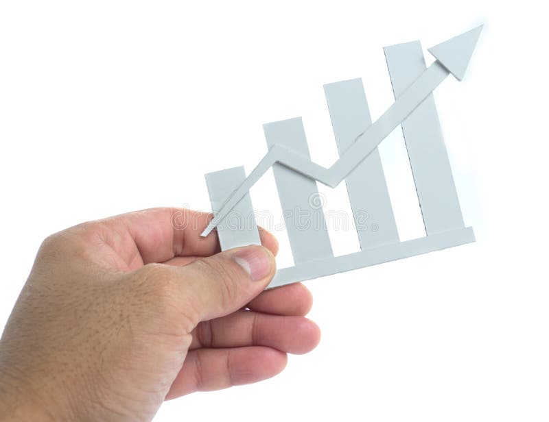 Graphs on the hands. stock photo. Image of pole, earning - 21450528