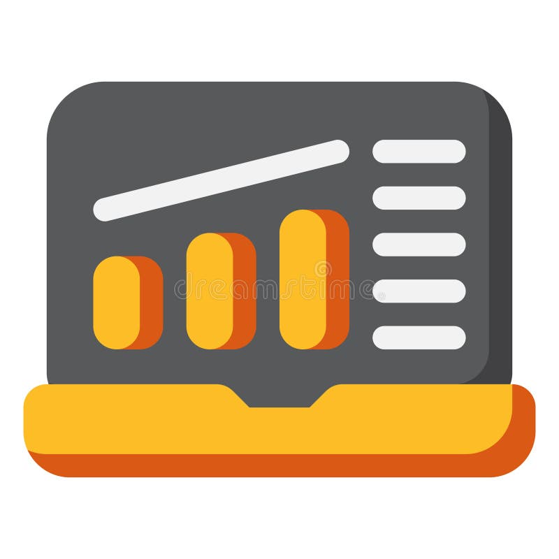 Graphs Icon. Digital Marketing Concept Stock Vector - Illustration of ...