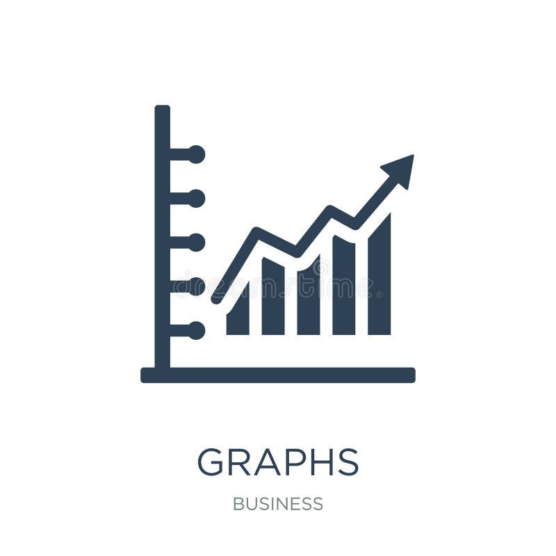 Graphs Icon in Trendy Design Style. Graphs Icon Isolated on White ...