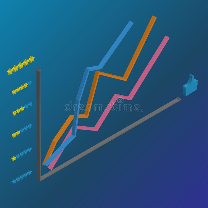 Graphs Indicators of Social Networks Stock Vector - Illustration of ...