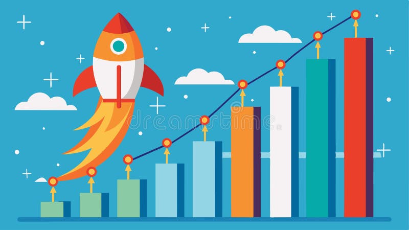 The Graphs Lines Resemble a Graph of a Rocket Launch with the Numbers ...