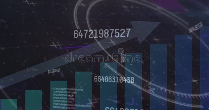 Graphs and Numbers Overlay a Digital Interface, Suggesting Data ...