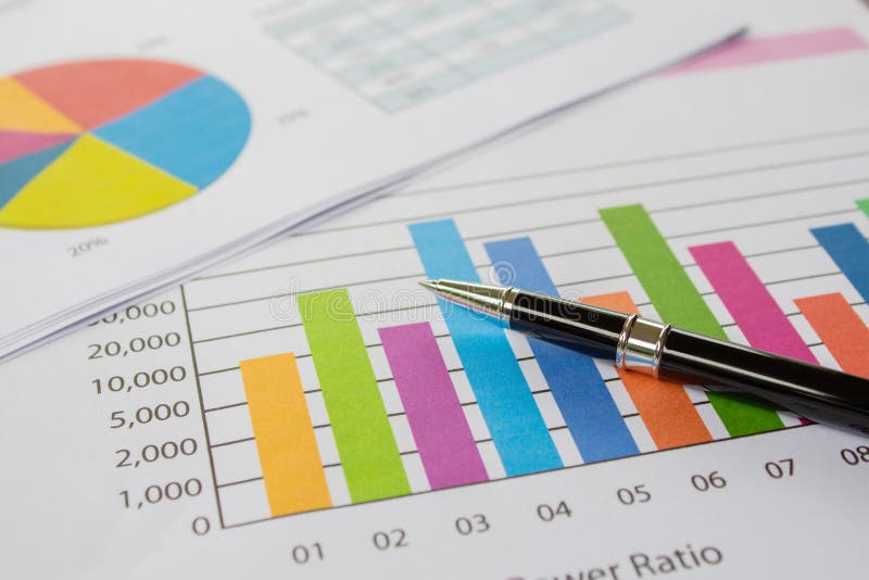 Business graphs and charts stock image. Image of accounting - 13007607