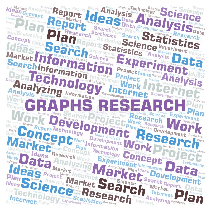 Graphs Research Word Cloud. Stock Illustration - Illustration of print ...