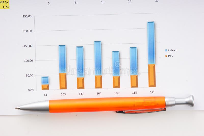 Graphs Tables and Documents Stock Image - Image of office, industry ...