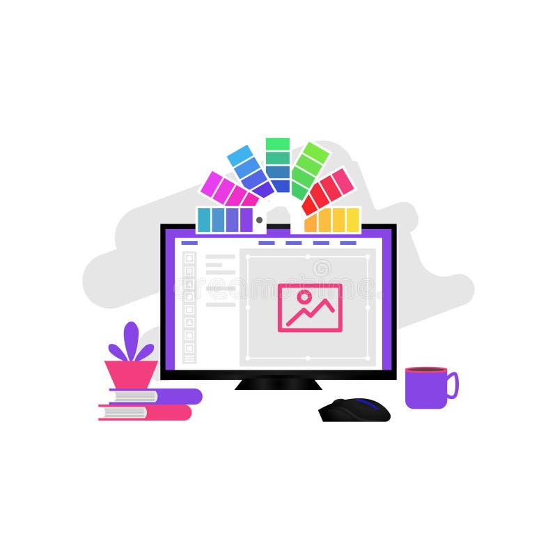 Graphic Designer Illustration Vector Isolated Stock Vector ...