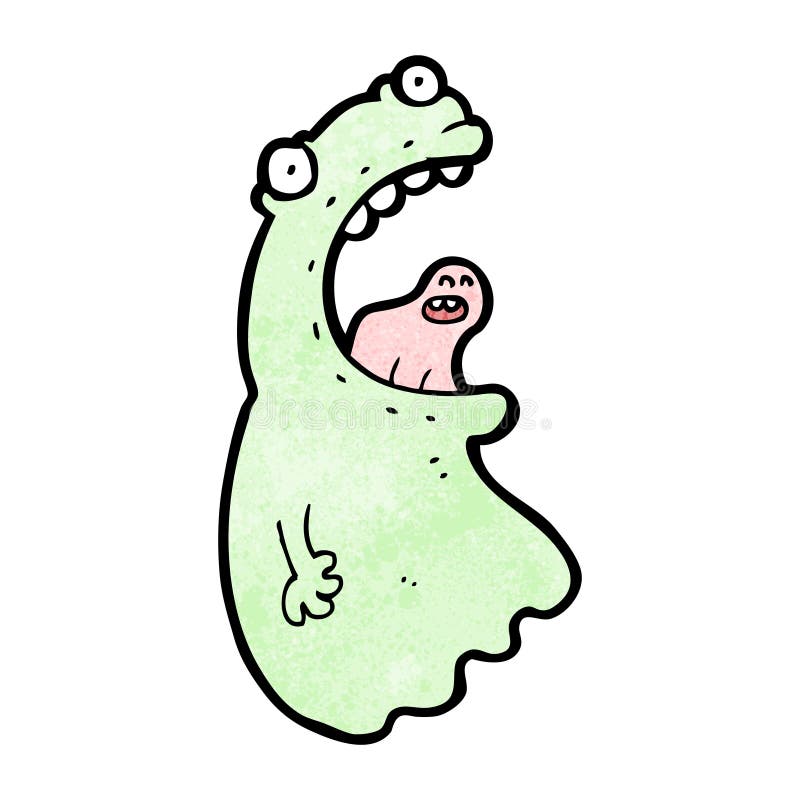 Grappig Griezelig Spookbeeldverhaal Vector Illustratie - Illustration ...