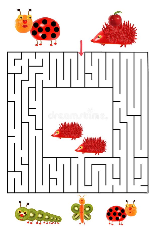 Grappig Labyrintspel Voor Peuterkinderen Stock Illustratie ...