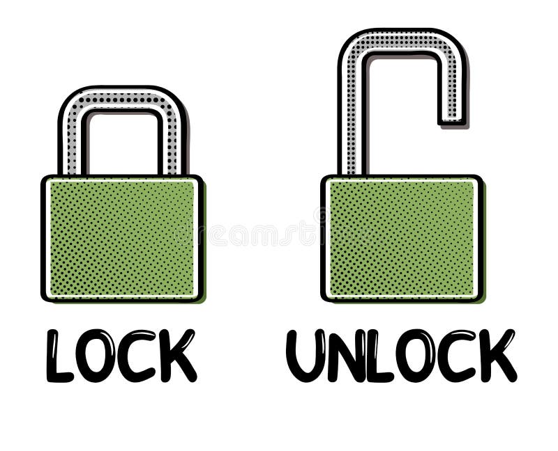 Grappig Open En Gesloten Slot Stock Illustratie - Illustration of privé ...