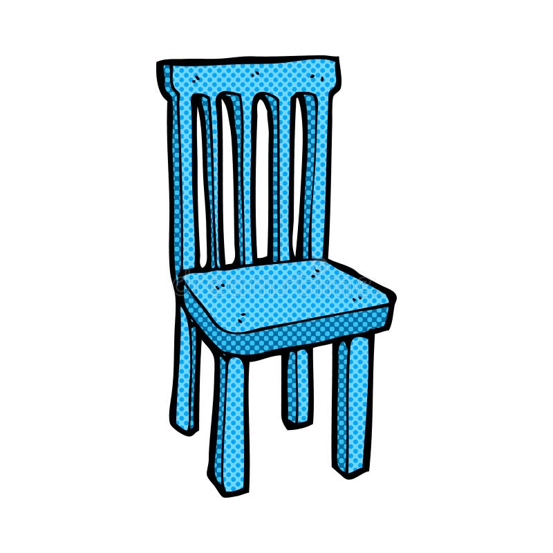 Grappige Beeldverhaal Houten Stoel Stock Illustratie - Illustration of ...