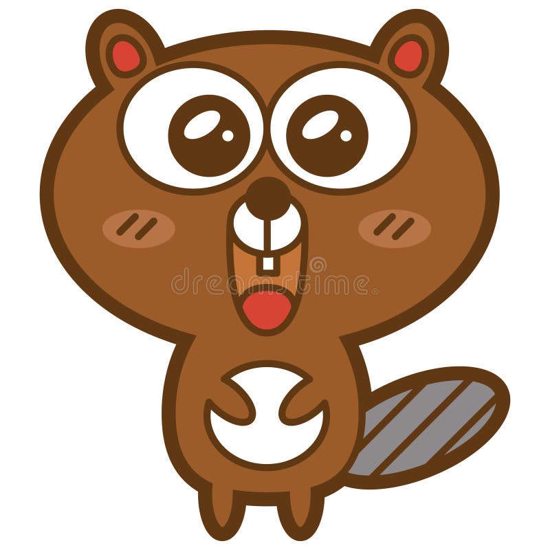 Grappige bever. vector illustratie. Illustration of najaar - 36352381