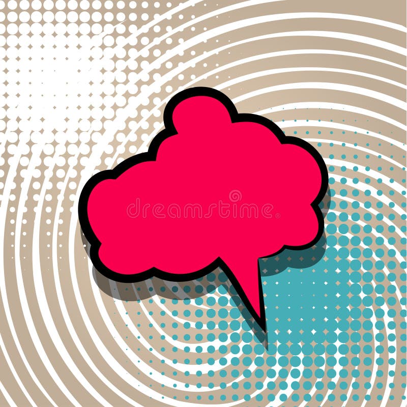 Grappige De Tekstballon Van Het Pop-artbeeldverhaal Vector Illustratie ...