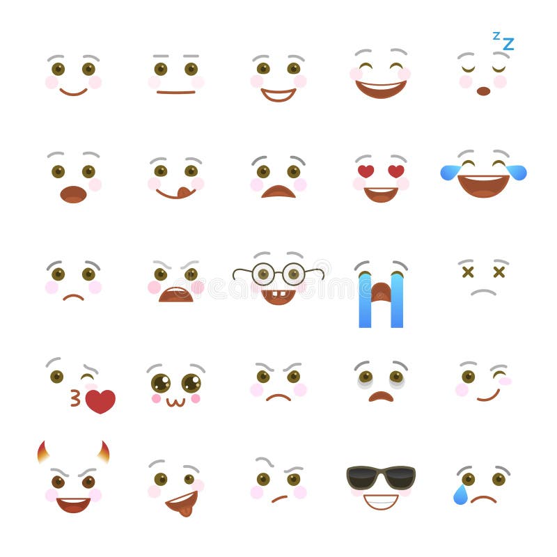 Smiley Internet Meme Vector Emotionele Smiley Voor Uitdrukkingen in ...